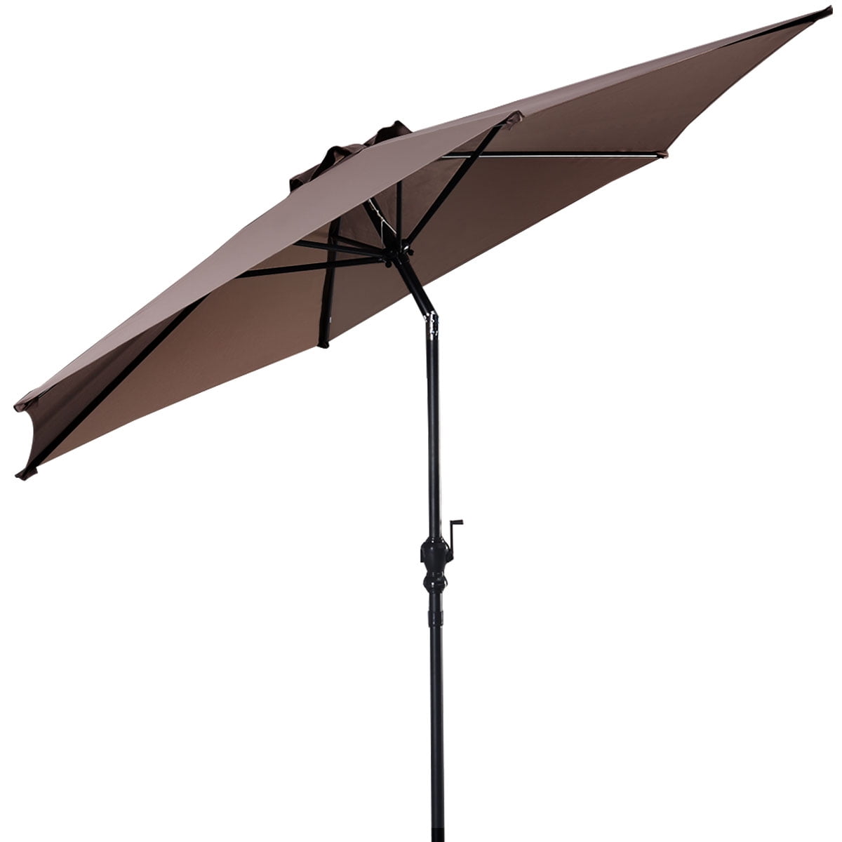 10 FT Outdoor Patio Umbrella Offset Market Shade Tan - Walmart.com