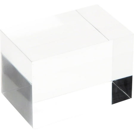 Plymor Clear Polished Acrylic Rectangular Display Block, 2" H x 2" W x ...