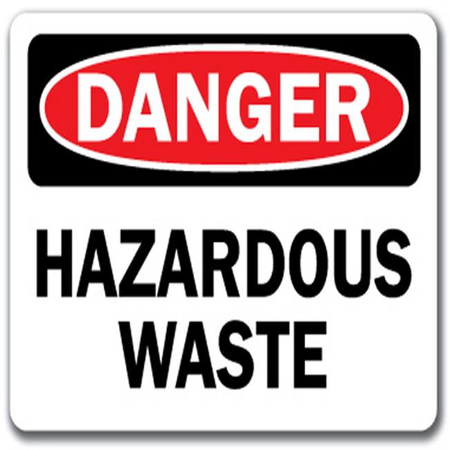 SignMission DS-Hazardous Waste 10 x 14 in. OSHA Safety Danger Sign ...
