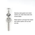 Toilet Hinge Screw Kit - Expanding Rubber Bolt Top Nuts Set for Mount ...