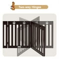 Pefilos 24" Folding Wood Pet Gate with 360° Flexible Hinge, 3-Panel ...