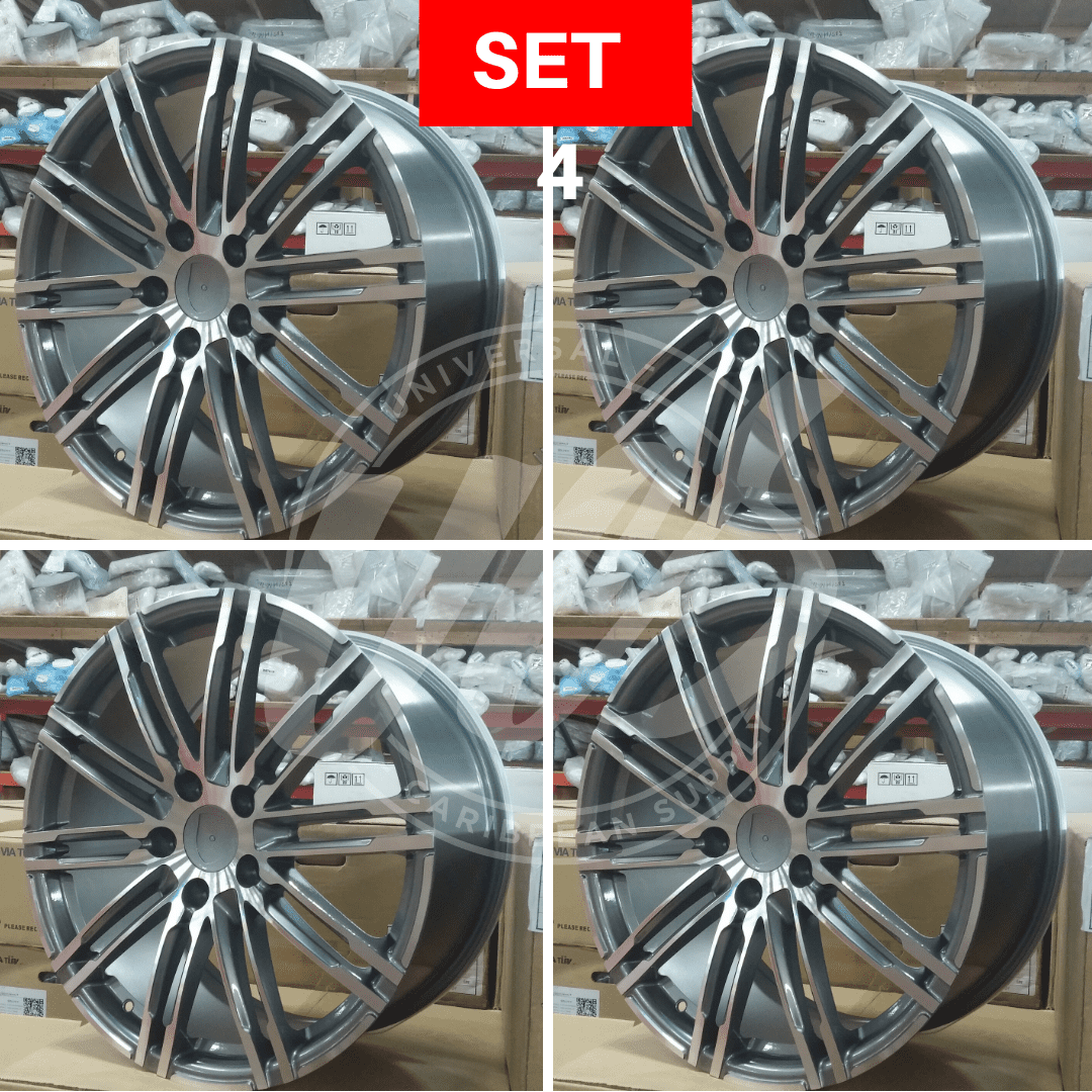 NEW 21 inch x 10 Alloy Wheels Rims Bolt Pattern 5x112 Gunmetal Machined ...