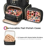 Byootique Double Layer Nail Polish Case Storage Organizer With 2 ...