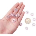 100pc Handmade Glass European Beads Large Hole Beads Silver Color Brass ...