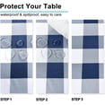 Checkered Square Tablecloth - Stain Resistant, Waterproof and Wrinkle ...
