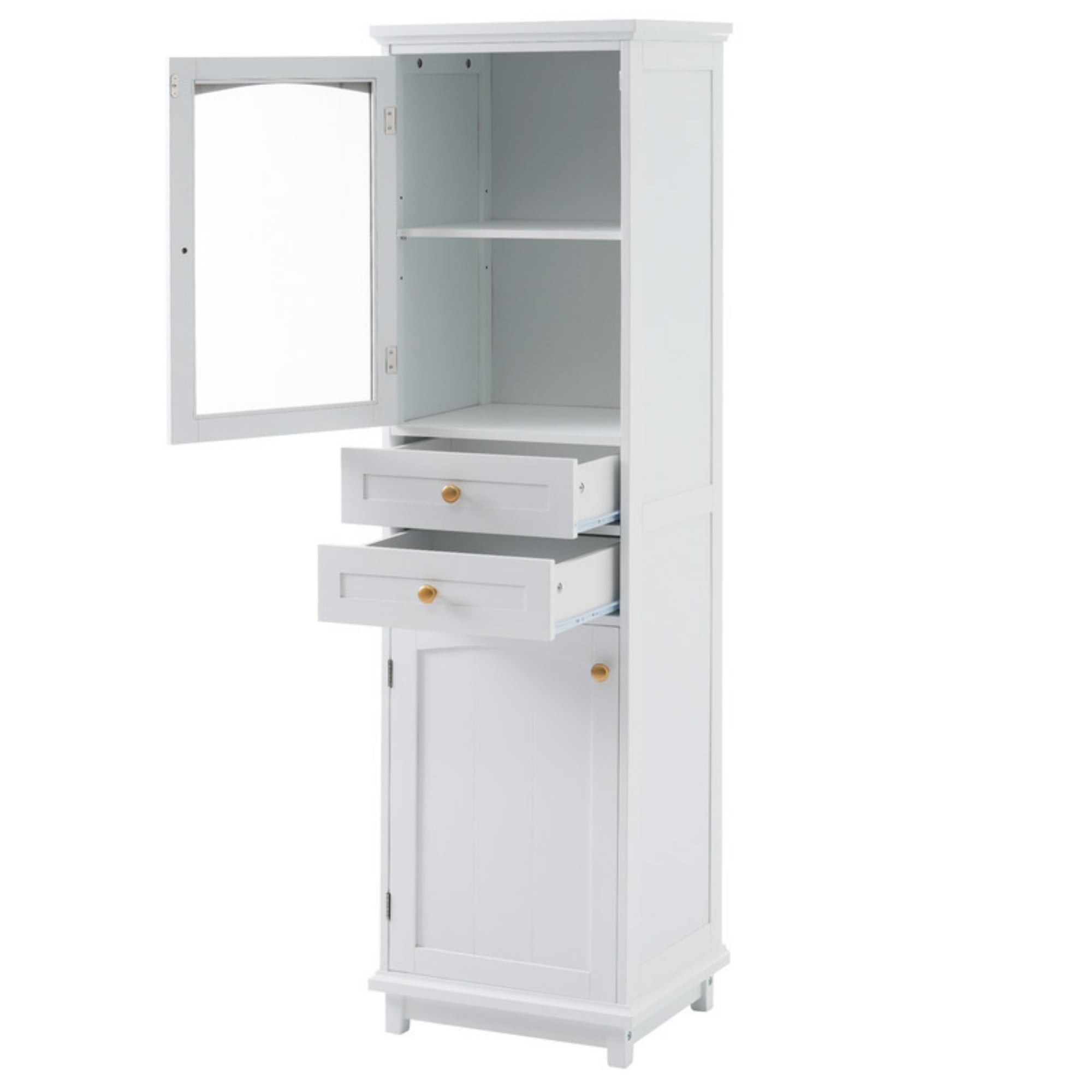 Click here for Kosynda 63 Tall Bathroom Storage Cabinet With Glas... prices
