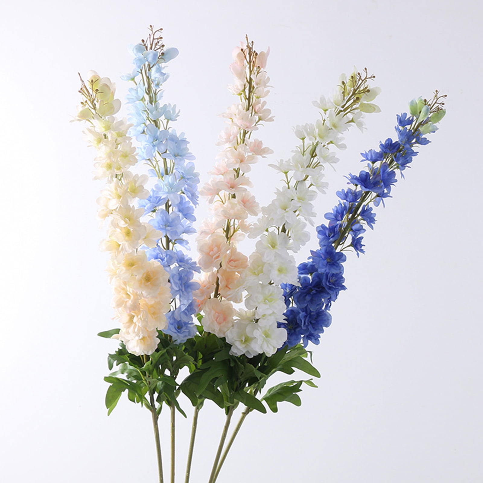 Zruodwans 1Pc Artificial Delphinium Flowers Silk Flowers Faux ...