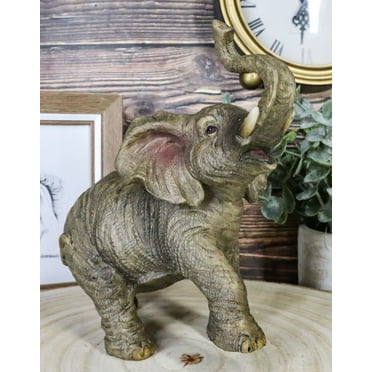 Ebros Home Figurines: Ruby The Elephant Sitting Pretty Large Statue, 17 ...