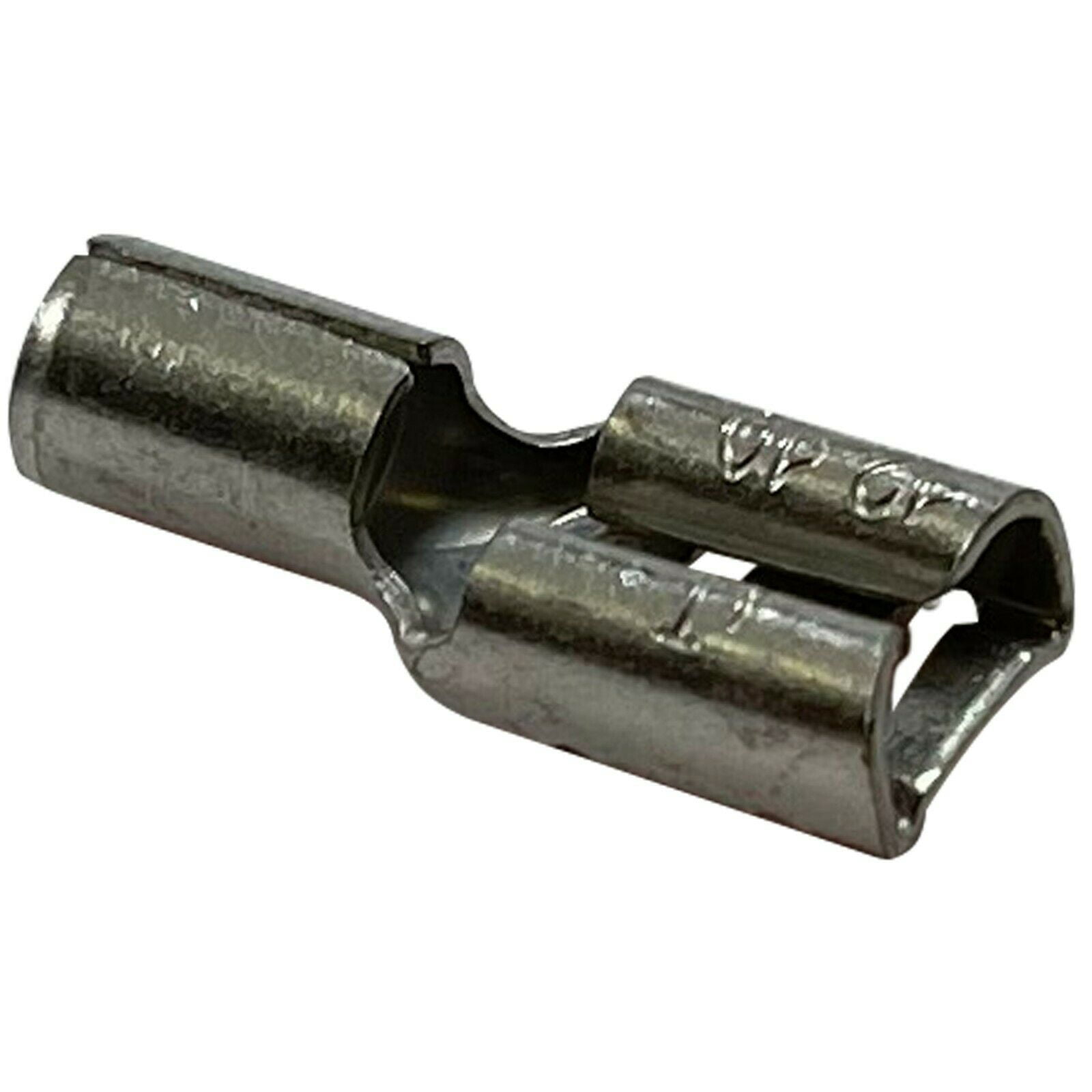 (100) Non-Insulated 12-10 Gauge Female Quick Disconnect Connector .250 Stud Electrical Wire ...