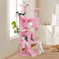 Magshion 60" Cat Tree & Cat Condo Scratching Post Tower with Top Cat ...