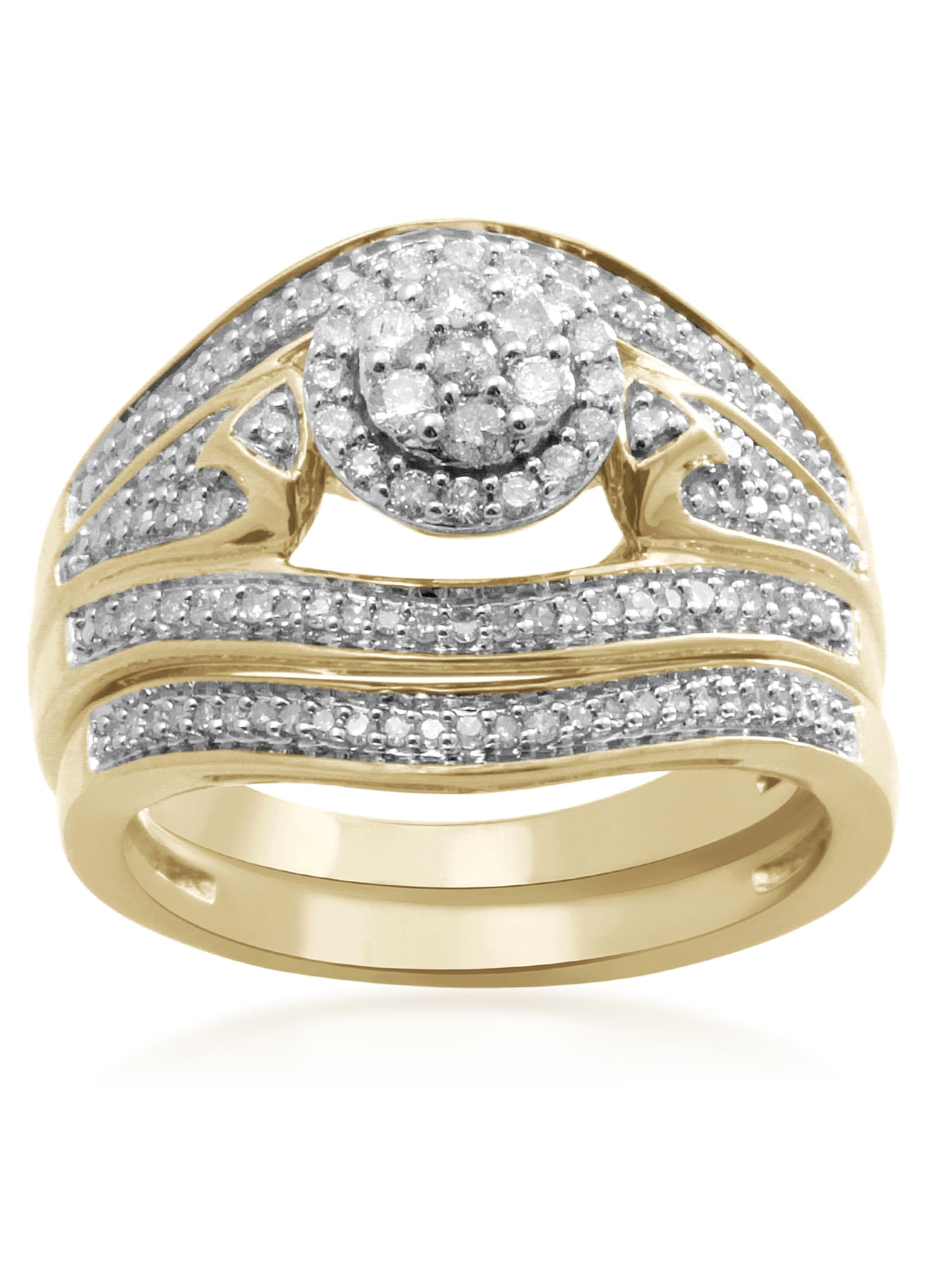 1 2 Carat T W Diamond 18kt Yellow Gold Over Sterling Silver Bridal Set 1-2-carat-t-w-diamond-18kt-yellow-gold-over-sterling-silver-bridal-set