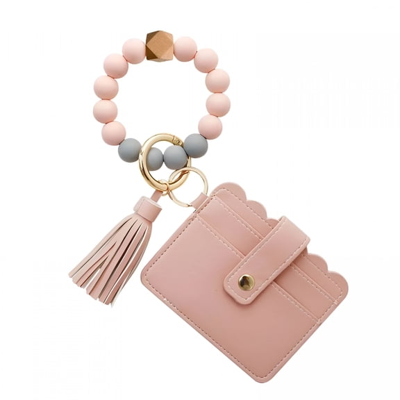 TureClos Women Keychain Bag with Tassel Wallet Fashion Key Chain Snap ...