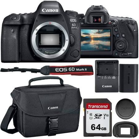 Canon EOS 6D MK II DSLR Camera (Body Only) + Canon SLR Gadget Bag for ...