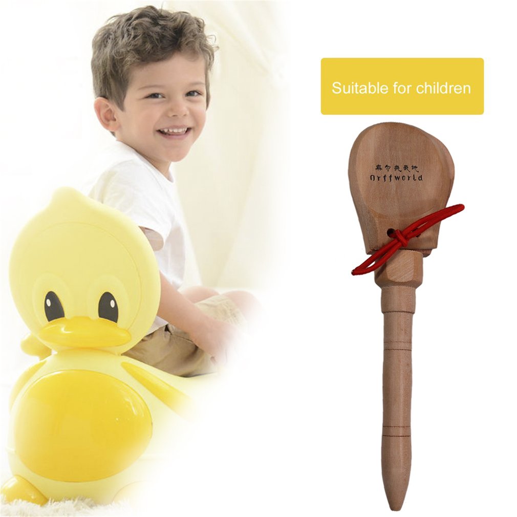 Orff world Kindergarten Wooden Castanet Clapper Wooden Rhythm Stick For ...