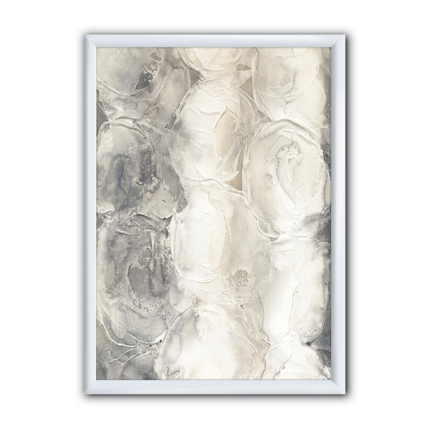 Click here for Designart Gray Circles I Framed Wall Art 12 In X 2... prices