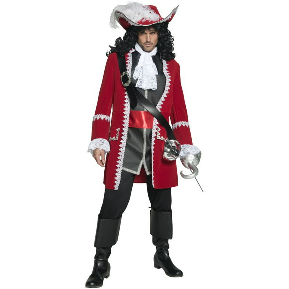 Mens High Seas Pirate Captain Hook Scalawag Buccaneer Costume Walmart