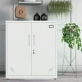 Metal Storage Cabinet, Seizeen File Cabinet with Doors and Shelves ...