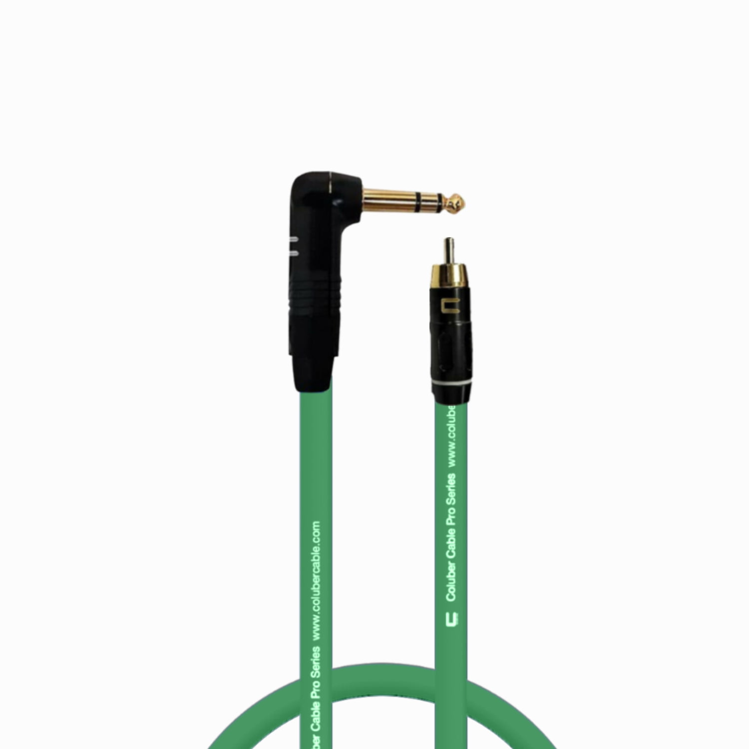 Coluber Cable - Right Angle 1/4" TRS to RCA Male - Pro Audio Connector ...