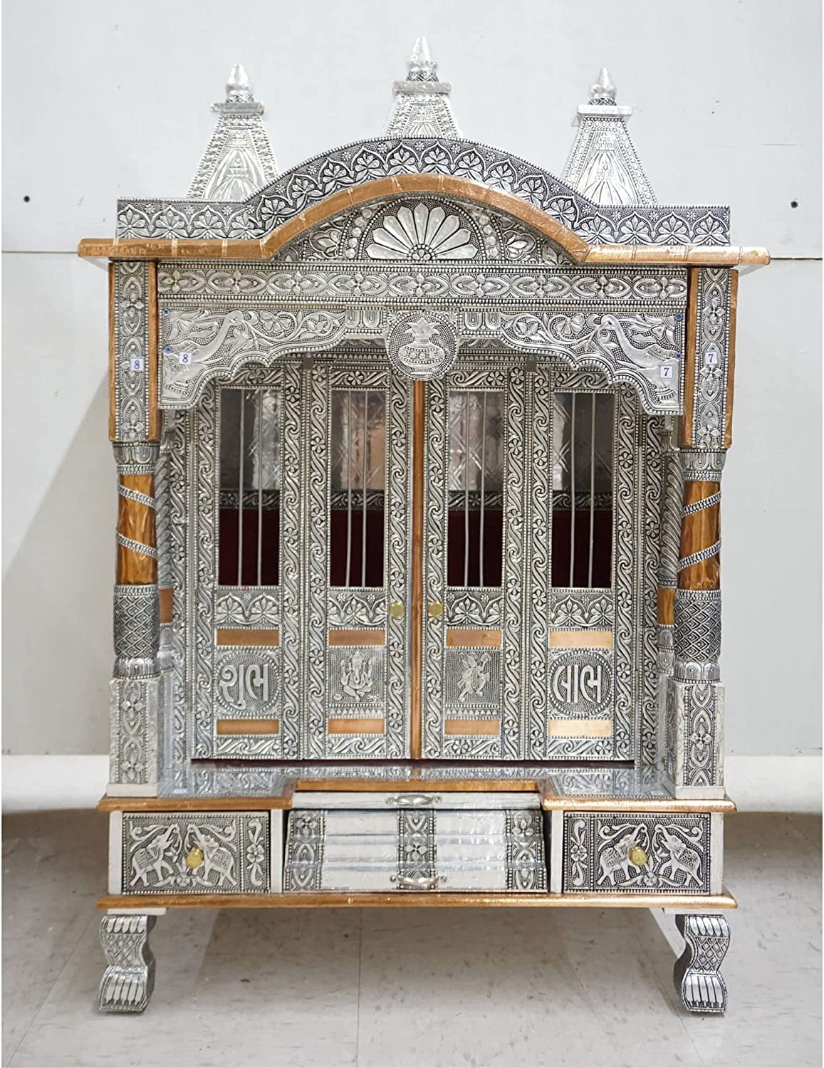 Traditional Home Temple Oxidized Mandir Indian Home Mandir Wooden ...