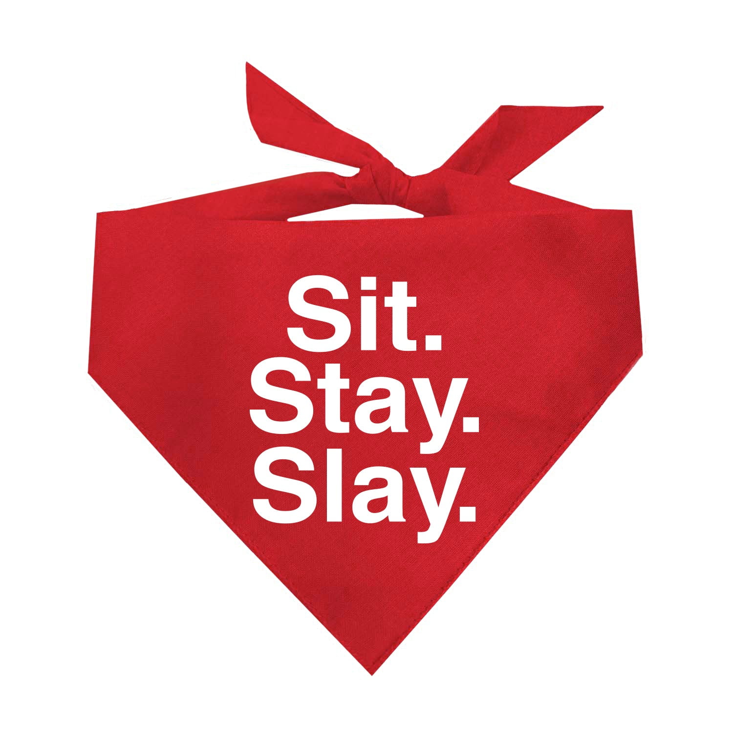 Sit. Stay. Slay Triangle Dog Bandana - Walmart.com