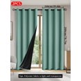 2pcs Mint Blue Blackout Curtains With Thermal Insulation, Lightweight ...