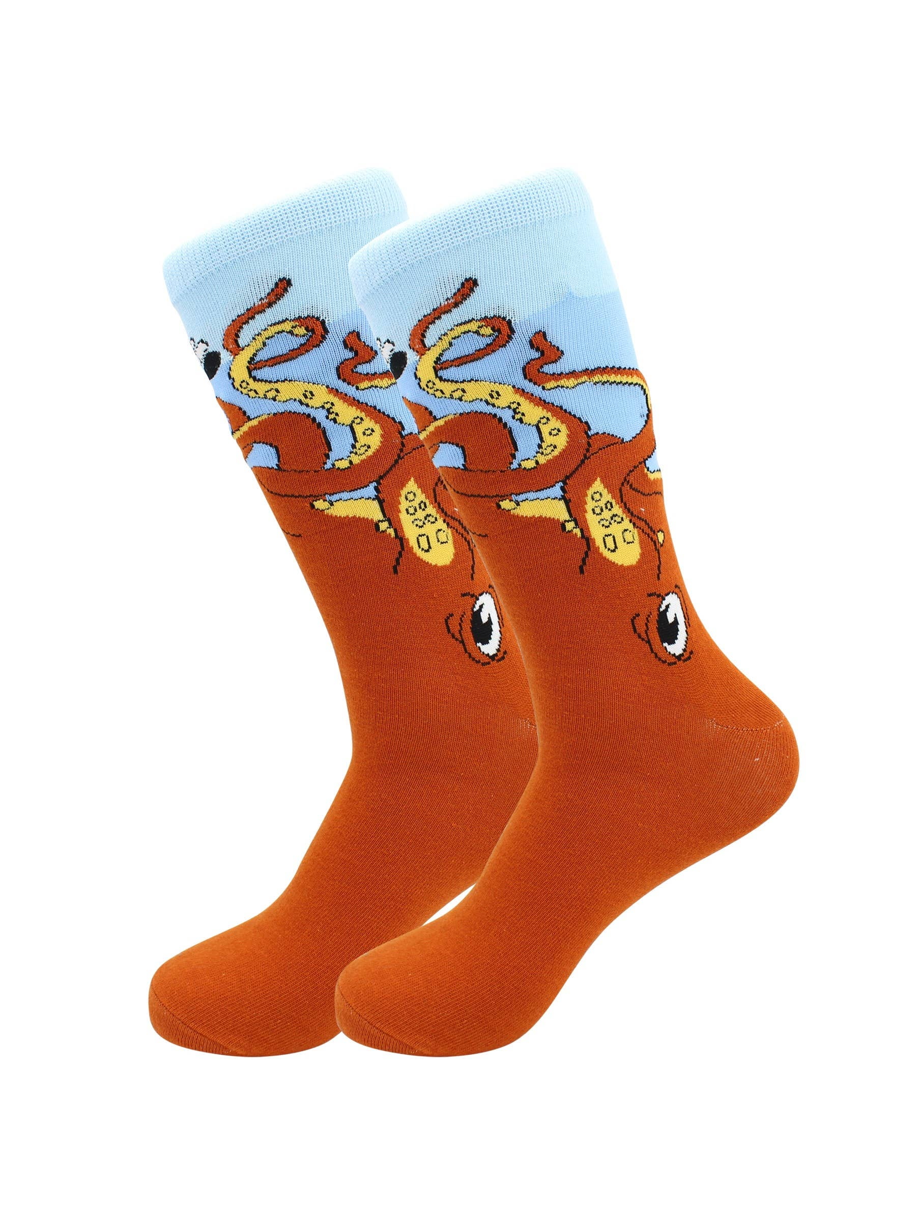 Sick Socks - Octopus (Orange) - Trippy Animal Dress Socks - Walmart.com