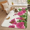 5.25'x7.55' Area Rug for Living Room, Pink Spring Floral Non Slip Soft ...