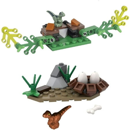 LEGO Jurassic World: 2 Mini Sets Raptor Nest and Baby Raptor Hiding ...