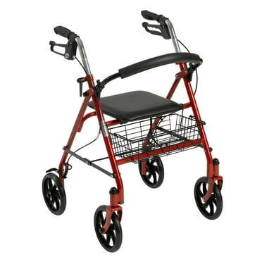 Drive Medical Junior Rollator Rolling Walker with Padded Seat, Blue ...