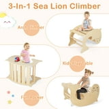Infans 7-in-1 Indoor Climbing Toys for Toddlers w/ Reversible Ramp Sea ...