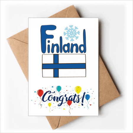 Finland National Flag Blue Pattern Wedding Cards Congratulations ...
