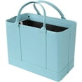 Blue Faux Leather Business File Bag: Chic Document Organizer & Travel ...