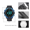 Mens Digital Sports Watch Dual Time Countdown Waterproof Stopwatch LED ...
