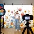 12x8ft Photo Backdrop, Wildflower Soft Polyester Backdrop Curtains ...