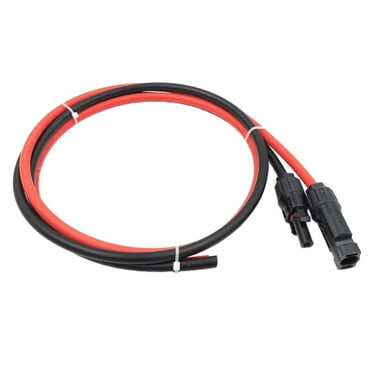 12 Gauge 12 AWG One Pair 5 Feet Black + 5 Feet Red Solar Panel ...