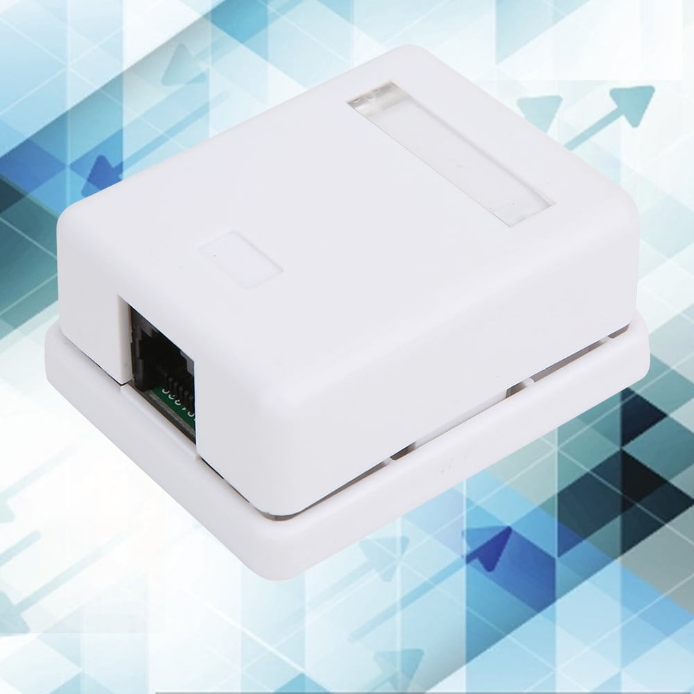 YLSHRF 2Pcs RJ45 Surface Mount Box Cat6 Single-Port Desktop Information ...
