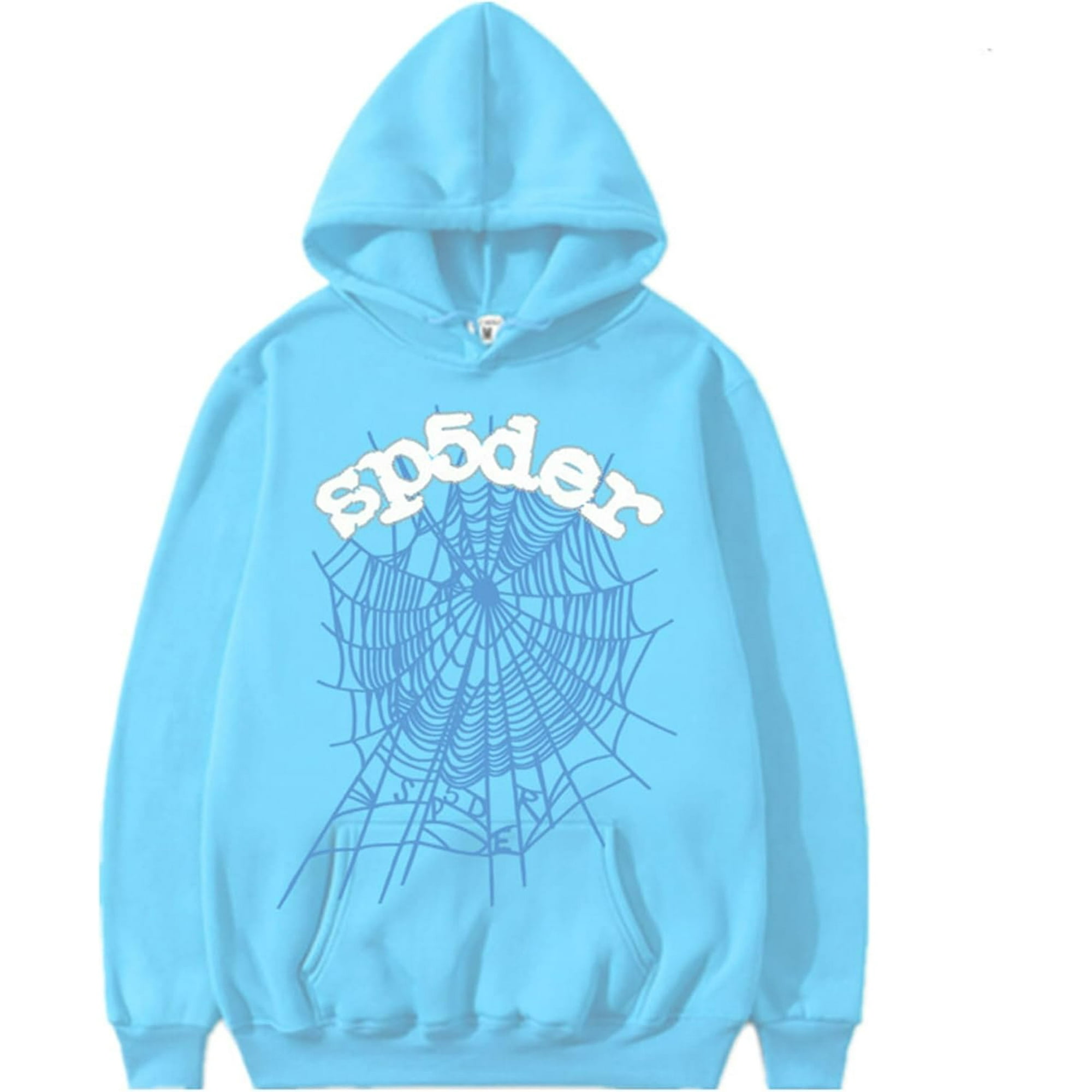 Click here for Sp5der Unisex Graphic Hoodie Spider Print Drawstri... prices