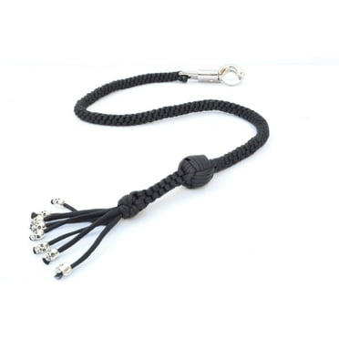 PU Leather Motorcycle Whip Get Back whip 1" Ball & Skulls 36" BLACK ...