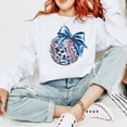 Blue Bow Disco Softball Sweatshirt for Player Fan Coach Game Day Girly ...
