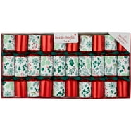 Robin Reed 6" Christmas Crackers, Festive Foliage Design - Box of 8 ...