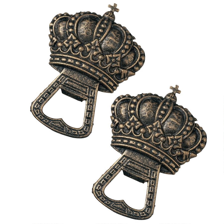 Design Toscano The King's Crown Cast Iron Bottle Opener: Set of Two ...