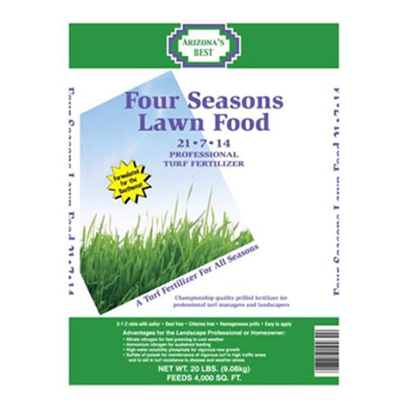 Arizona's Best 21-7-14 Four Seasons Lawn Fertilizer, 20 lb - Walmart ...