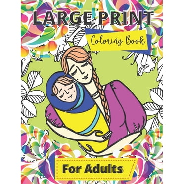 Large Print Coloring Book: Easy Patterns for Adults (Paperback)(Large ...
