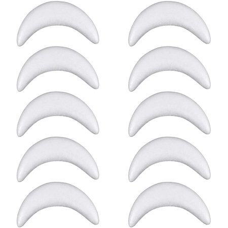 10pcs Kids DIY Styrofoam Shapes Moon Shaped White Foam Crafts Hand ...