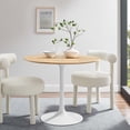 36" Tulip Table, Round Wood Top Dining Table - Light Oak - Walmart.com
