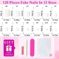 120 count White Press Toenails Women Nails with Tabs, White Toenails ...