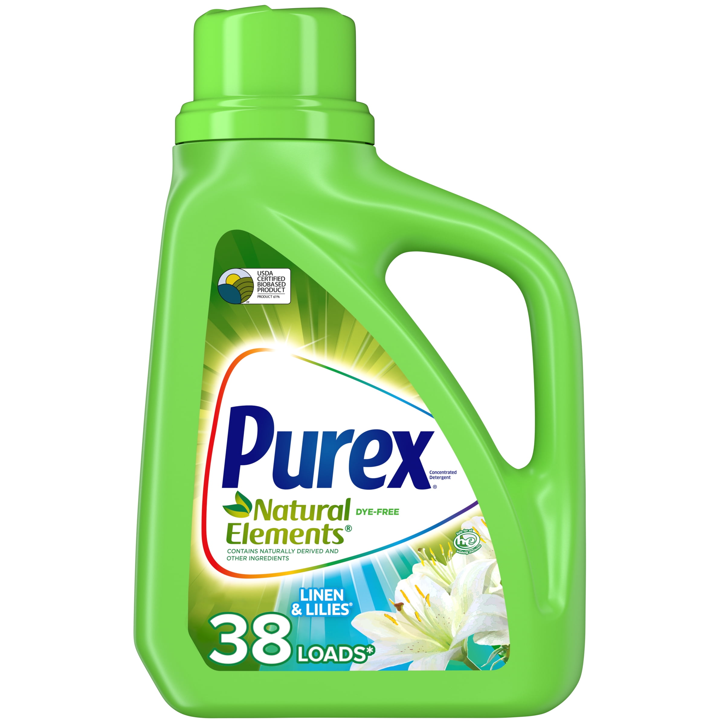 Purex Liquid Laundry Detergent, Natural Elements Linen & Lilies, 50 ...
