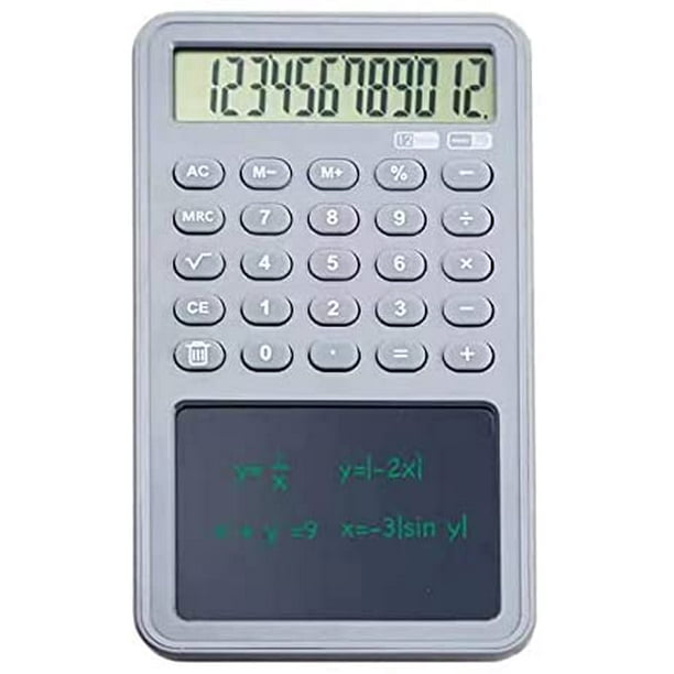 Basic Calculator Notepad with LCD Writing Tablet, Rechargeable, Lock ...