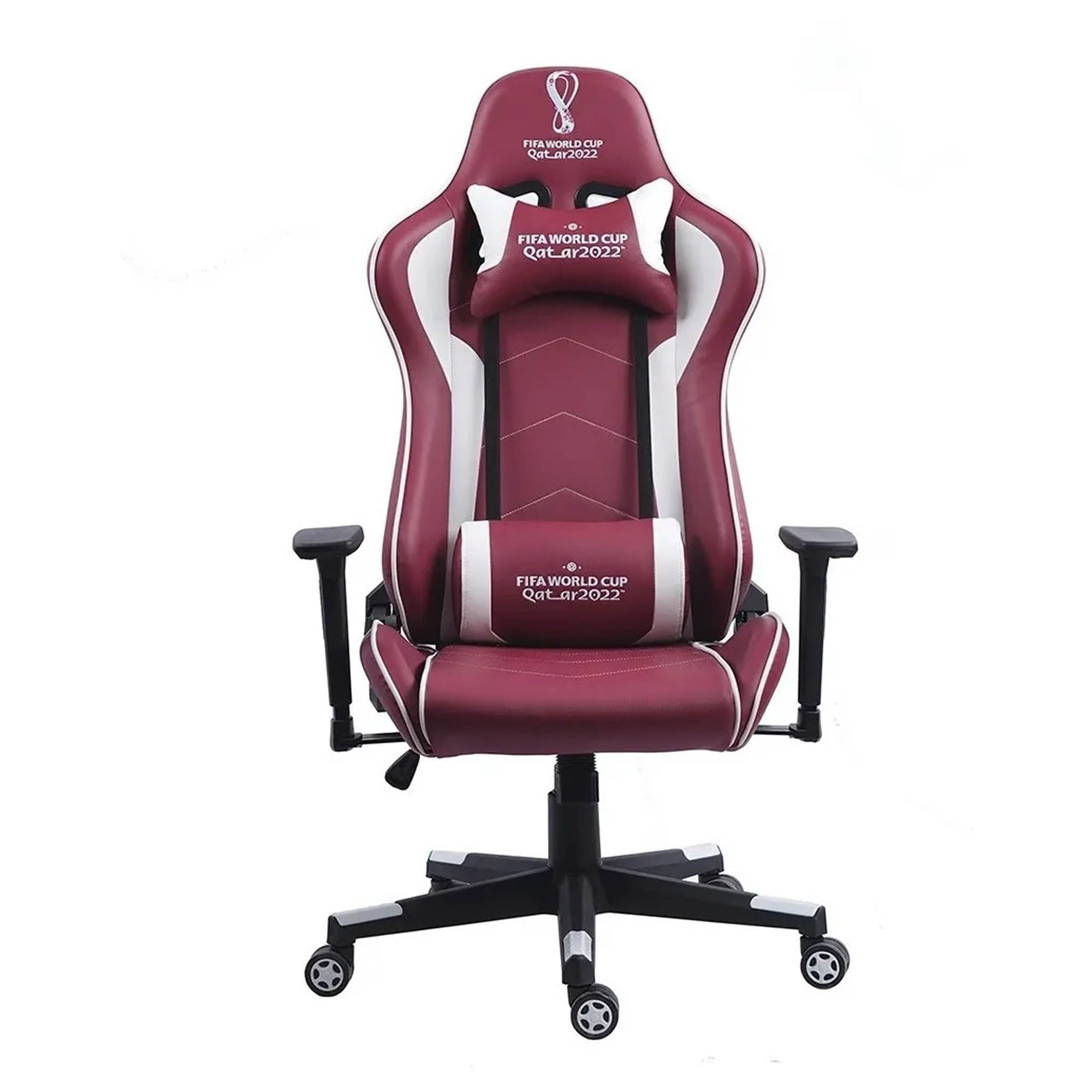 Silla Gamer Checkpoint Qatar 2022 Fifa 180° 200Kg Rojo/Blanco Mt-2000 ...