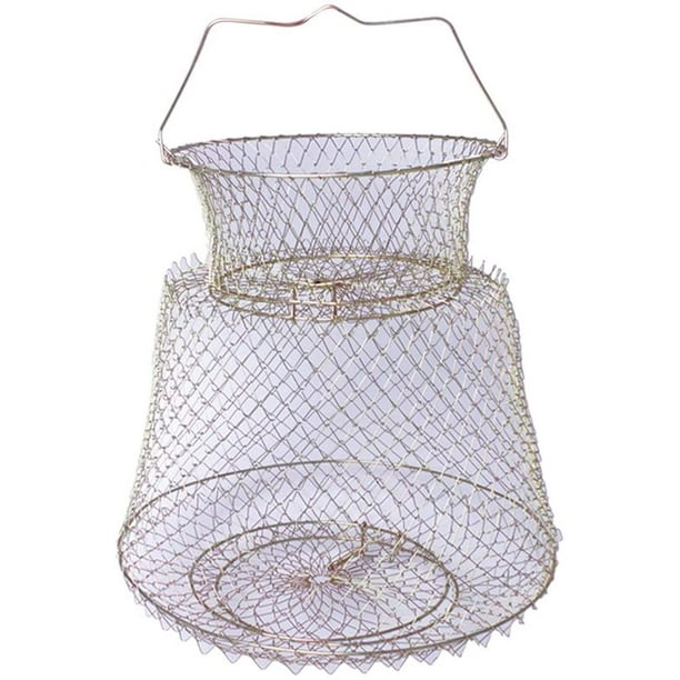 Floating Wire Fish Basket, Round Wire Fish Basket 3 Layers Fish Cage ...
